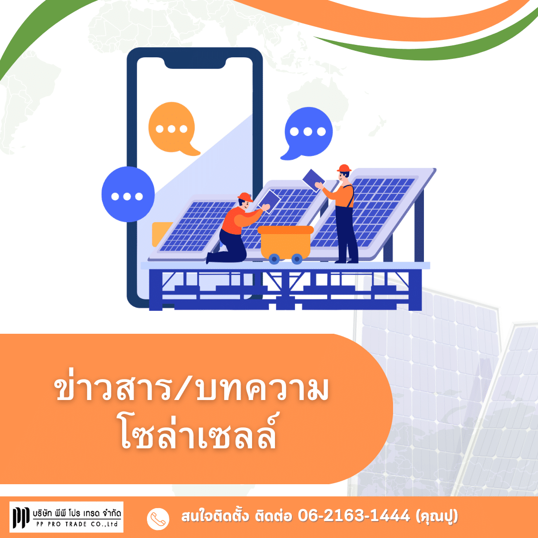 ข่าวสาร/บทความ โซล่าเซลล์ | PP Pro Solar Cell